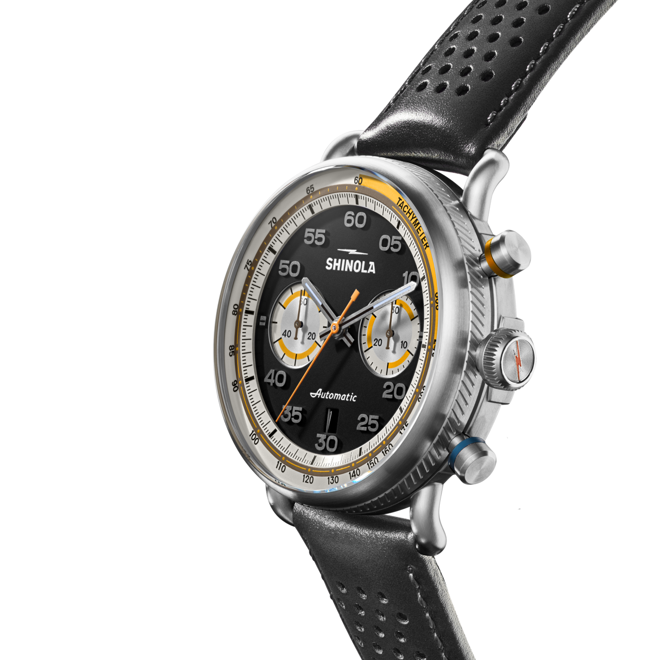 Canfield Speedway Open Road Automatic Chronograph Watch - Black – Shinola