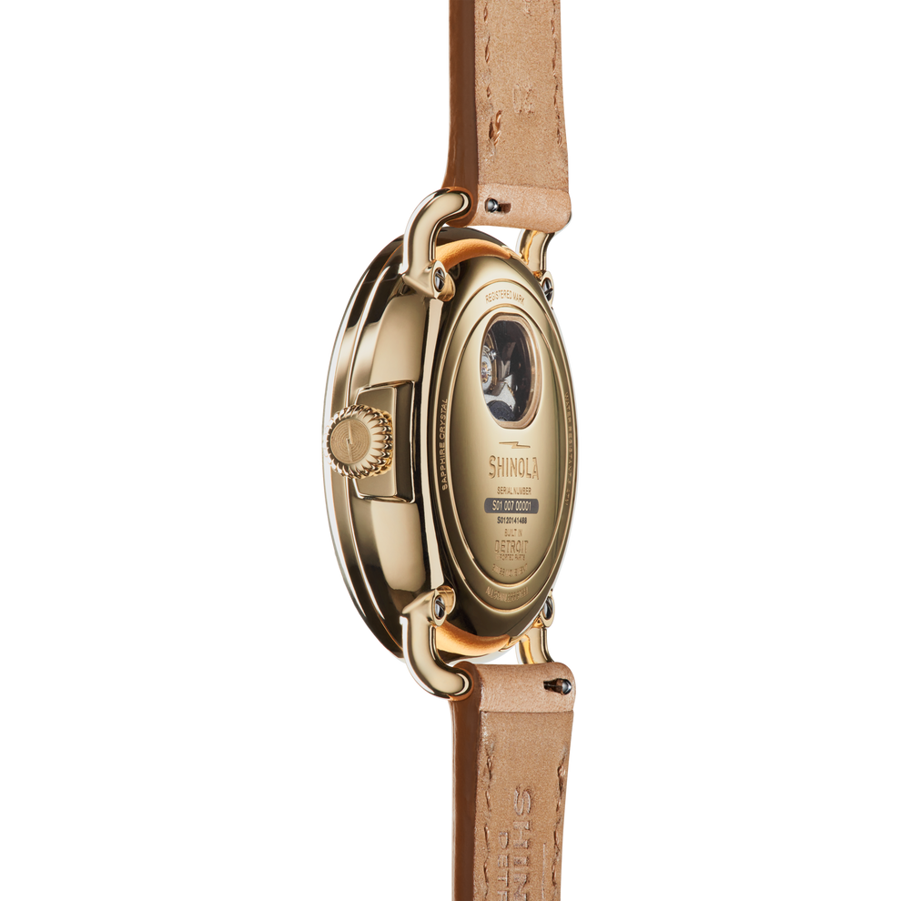 Runwell Automatic Watch - Natural Leather Strap – Shinola
