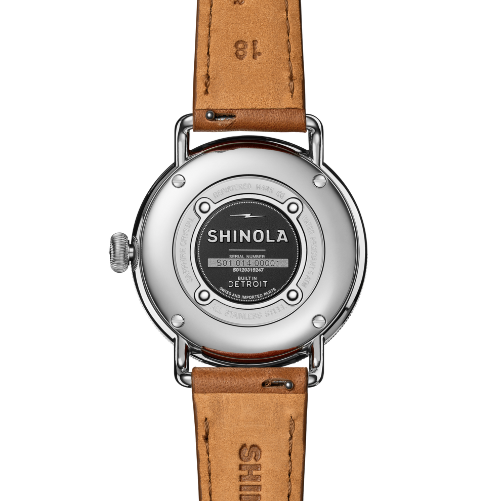 Canfield Watch - Blue Tan Leather Strap – Shinola