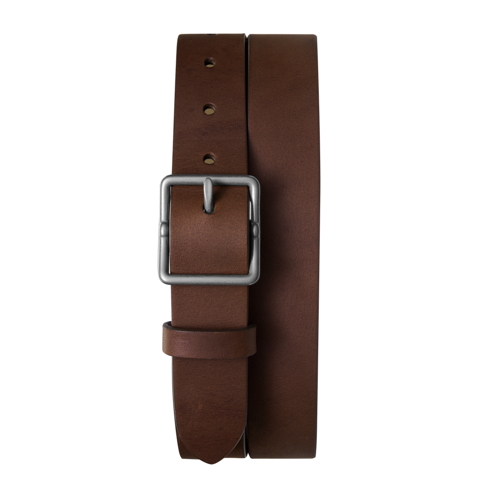 1 1/4" Center Bar Buckle Belt - Medium Brown – Shinola